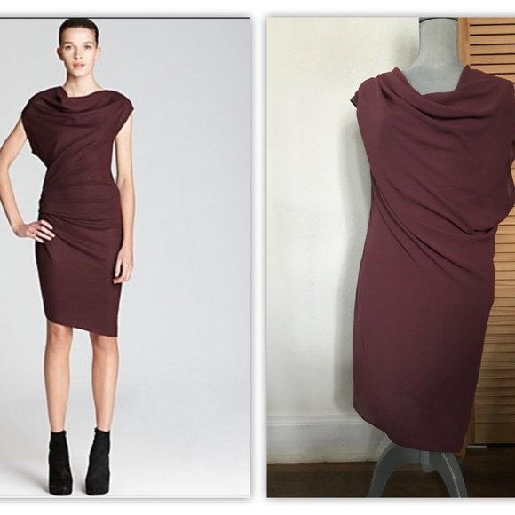 Helmut Lang | Dresses | Helmut Lang Asymmetrical Shroud Dress | Poshmark